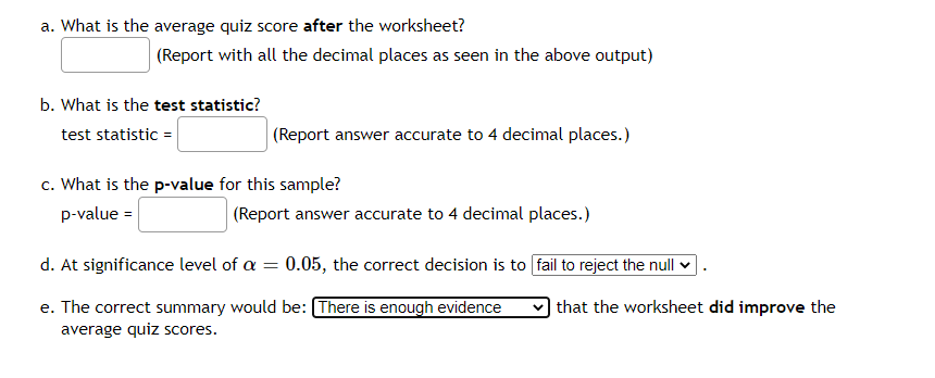Solved A teacher would like to determine if quiz scores | Chegg.com