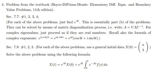 4. Problem from the textbook (Boyce-DiPrima-Meade: | Chegg.com