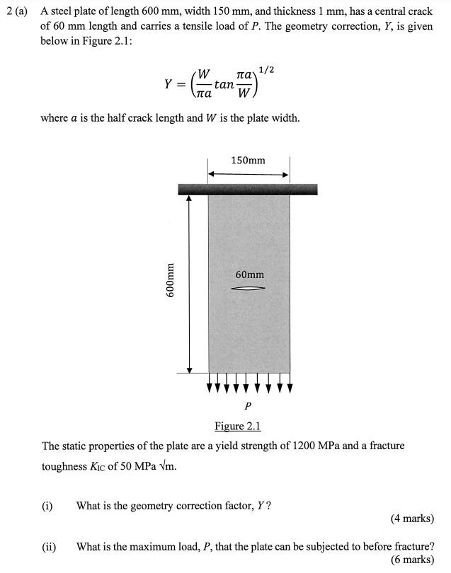 Solved a) A steel plate of length 600 mm, width 150 mm, and | Chegg.com