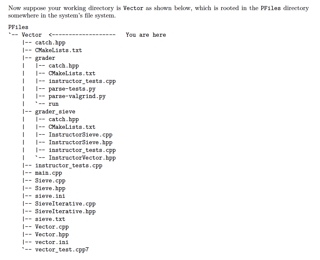 Solved Now suppose your working directory is Vector as shown | Chegg.com