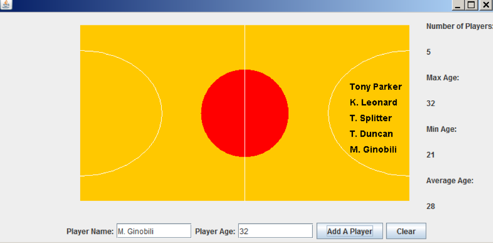 Solved Write a program to simulate showing an NBA Team on a | Chegg.com