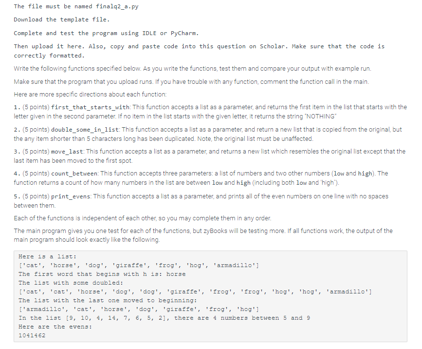 Solved The file must be named finalq2_a.py Download the | Chegg.com
