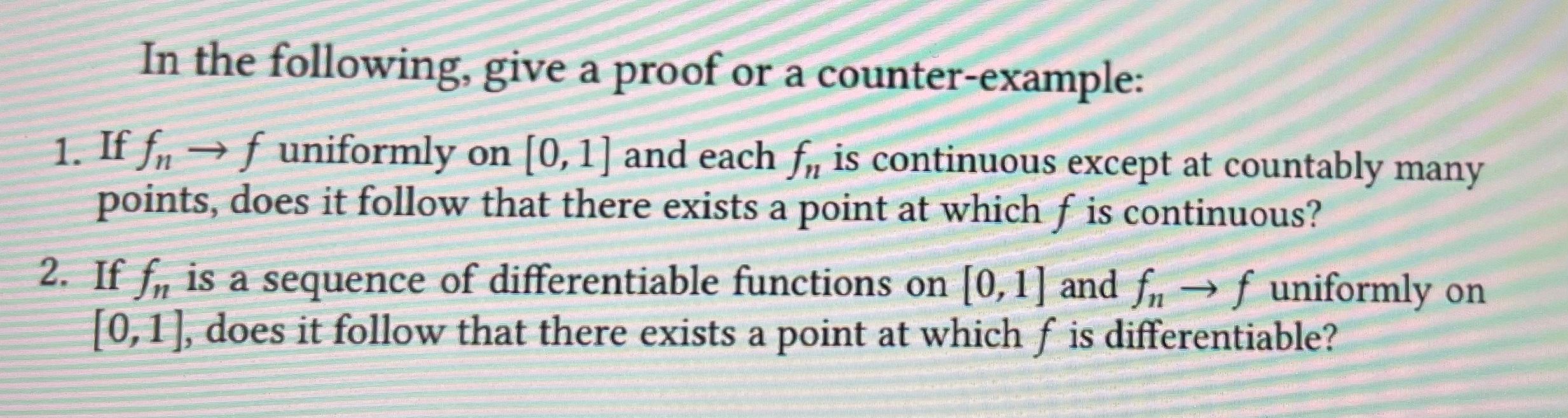 Solved In the following, give a proof or a counter-example: | Chegg.com