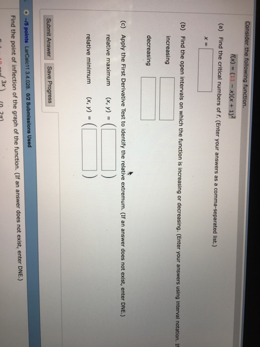 Solved Consider The Following Functio Fx 11 Xx 12 A 2313
