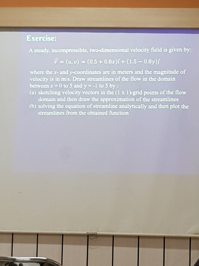 Solved Exercise: A steady, incompressible, two-dimensional | Chegg.com