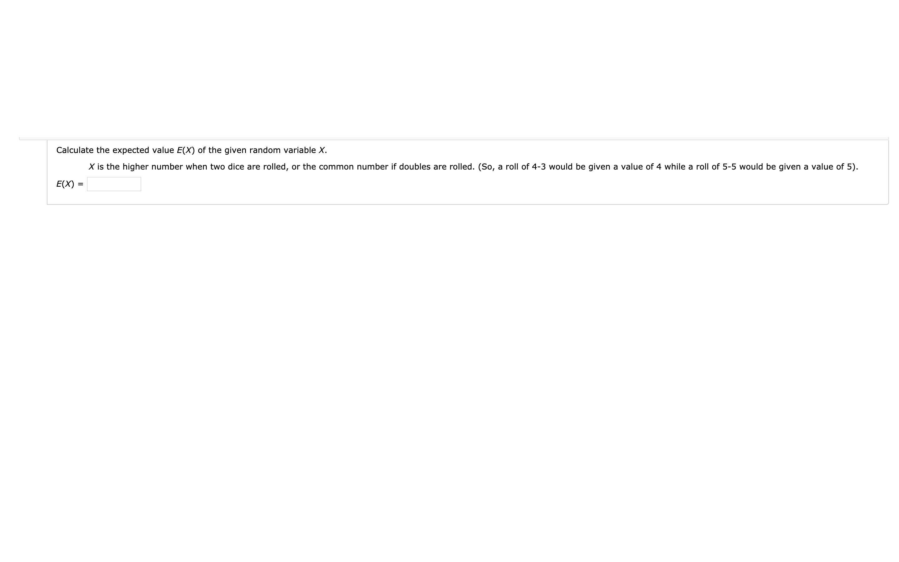 Solved Calculate the expected value E(X) of the given random | Chegg.com
