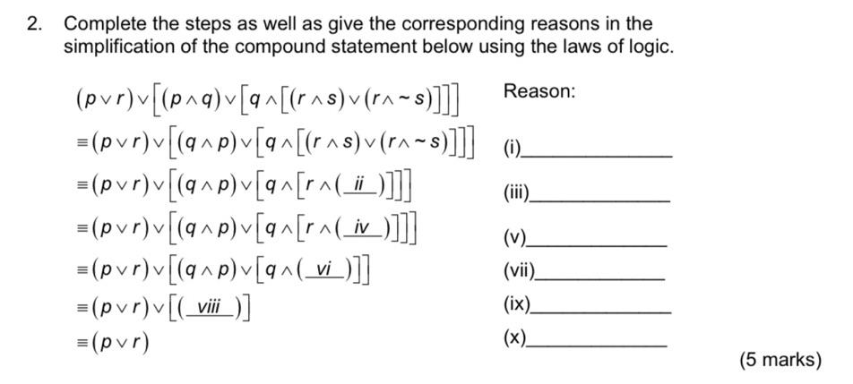 Solved 2. Complete the steps as well as give the | Chegg.com