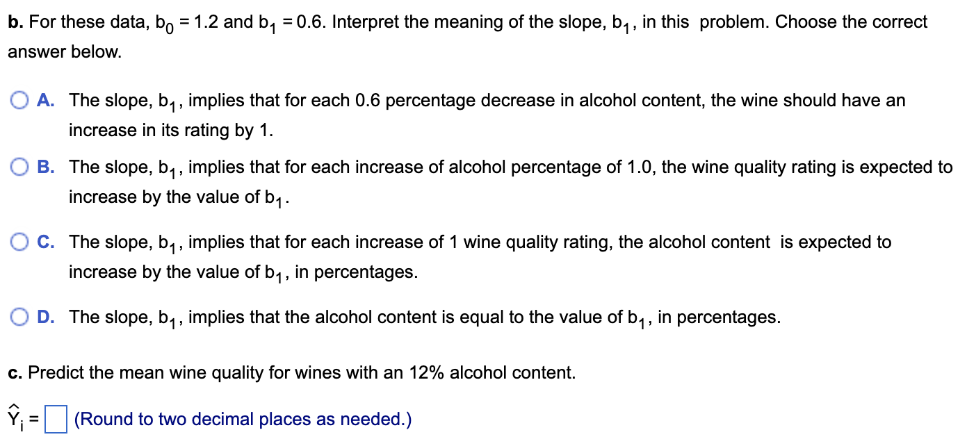 Solved \begin{tabular}{|ccc|} Wine & Alcohol Content (\%) & | Chegg.com