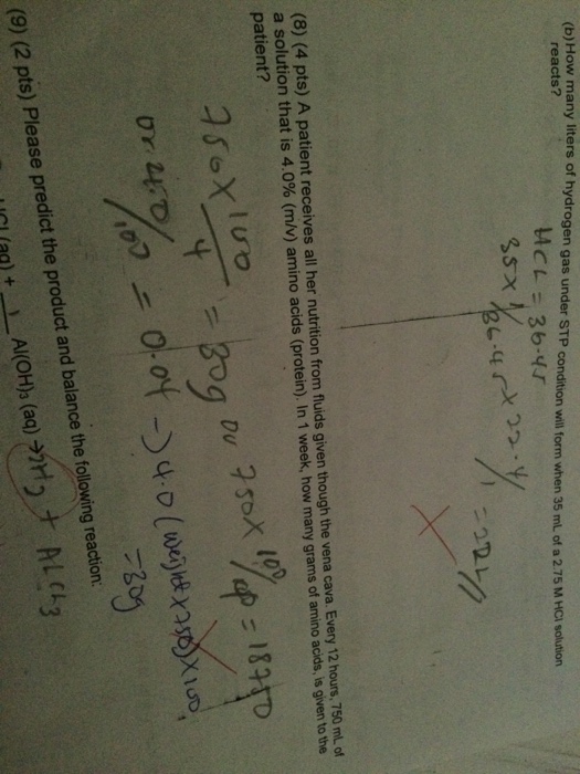 Solved How many liters of hydrogen gas under STP condition | Chegg.com