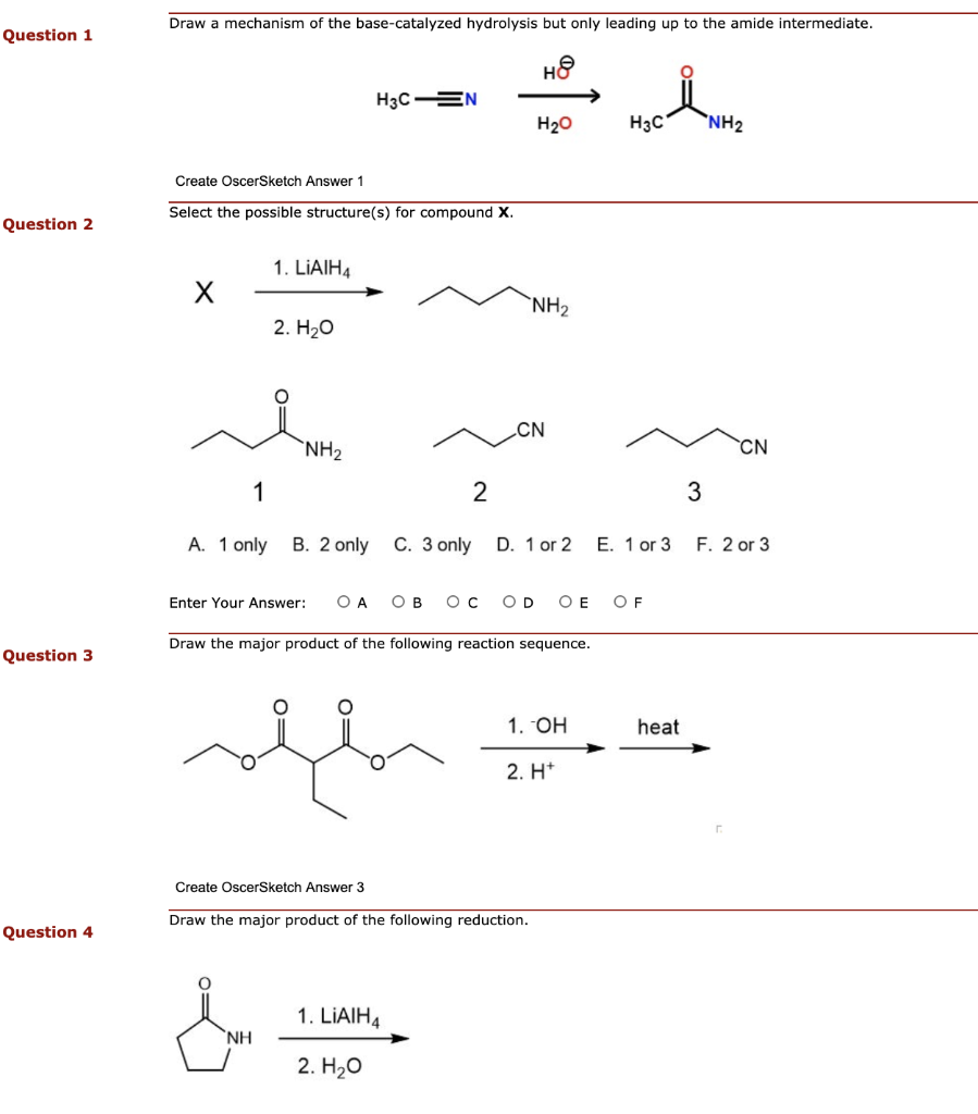 Solved Draw a mechanism of the base-catalyzed hydrolysis but | Chegg.com