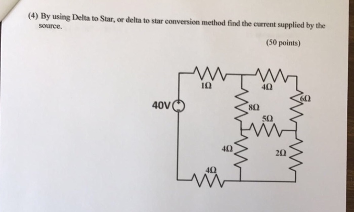 Solved By using Delta to Star, or delta to star conversi9on | Chegg.com