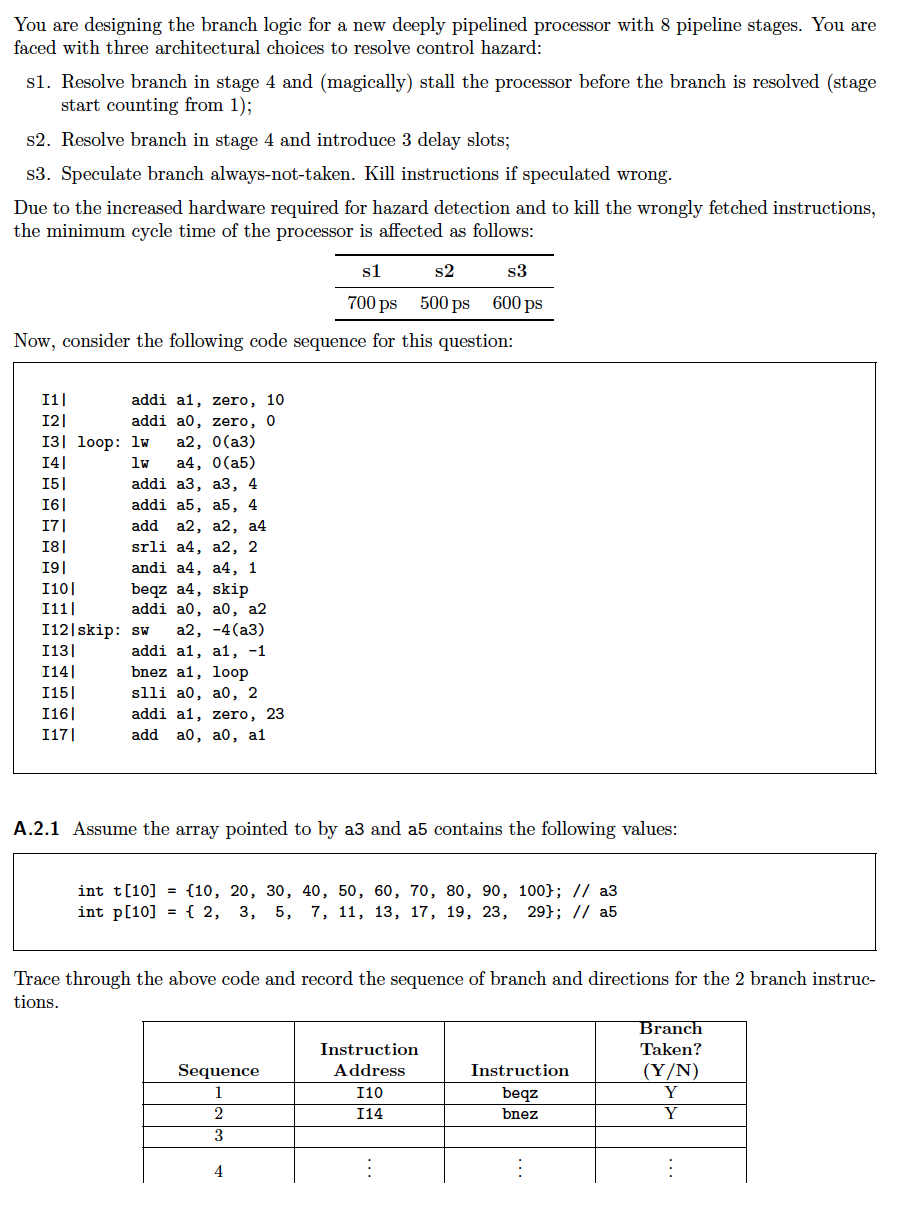 You are designing the branch logic for a new deeply | Chegg.com