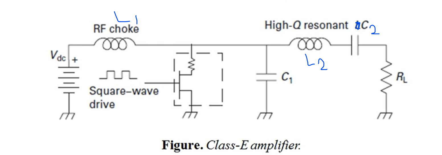 1) Design a class E circuit similar to the one shown | Chegg.com