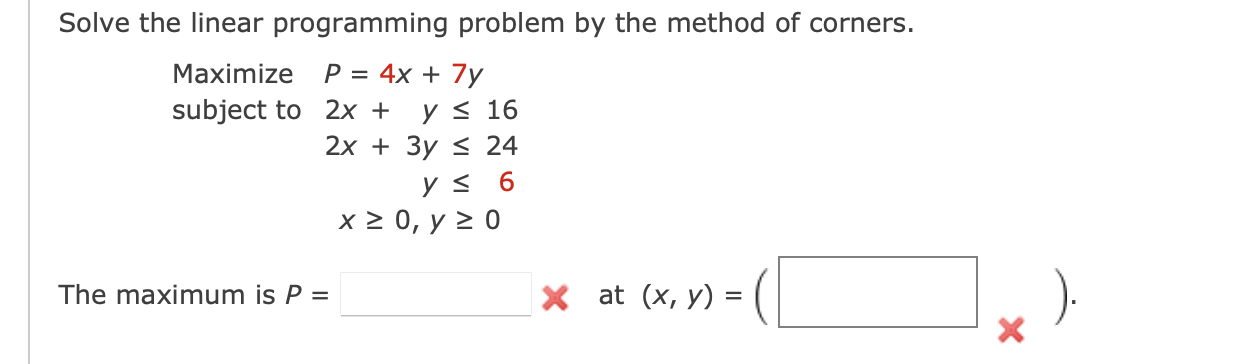 Solved Solve the linear programming problem by the method of | Chegg.com