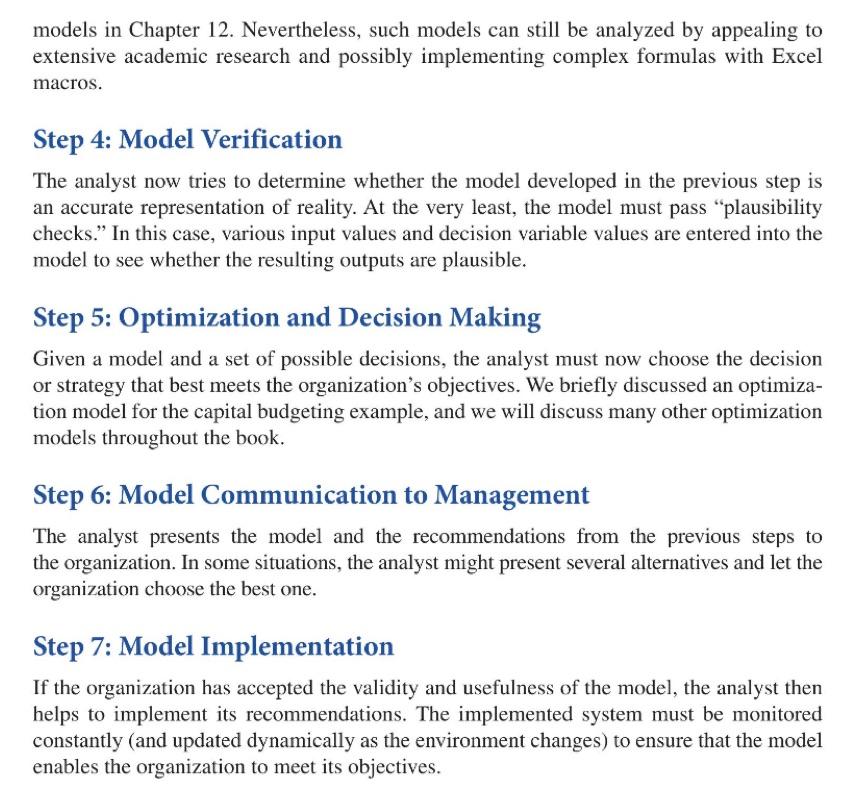 Solved Apply the seven-step modeling process (below) to | Chegg.com