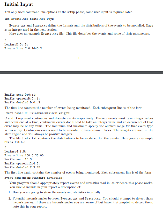 Initial Input You only need command line options at | Chegg.com