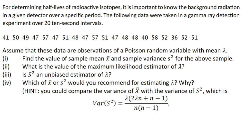 Solved For determining half-lives of radioactive isotopes, | Chegg.com