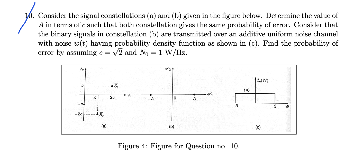 Solved Consider the signal constellations (a) and (b) given | Chegg.com