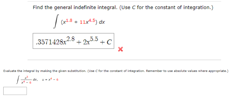 Solved Find the general indefinite integral. (Use C for the | Chegg.com
