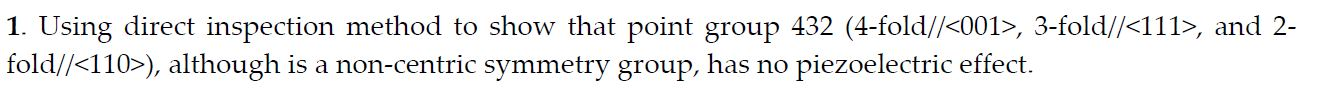 1. Using direct inspection method to show that point | Chegg.com