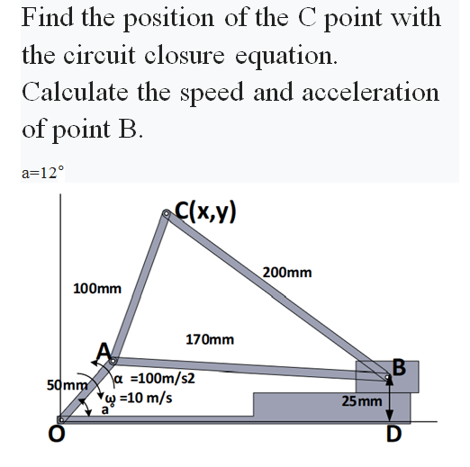 Solved Find the position of the C point with the circuit | Chegg.com