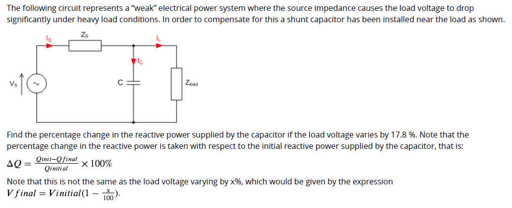 Solved The following circuit represents a "weak" electrical | Chegg.com