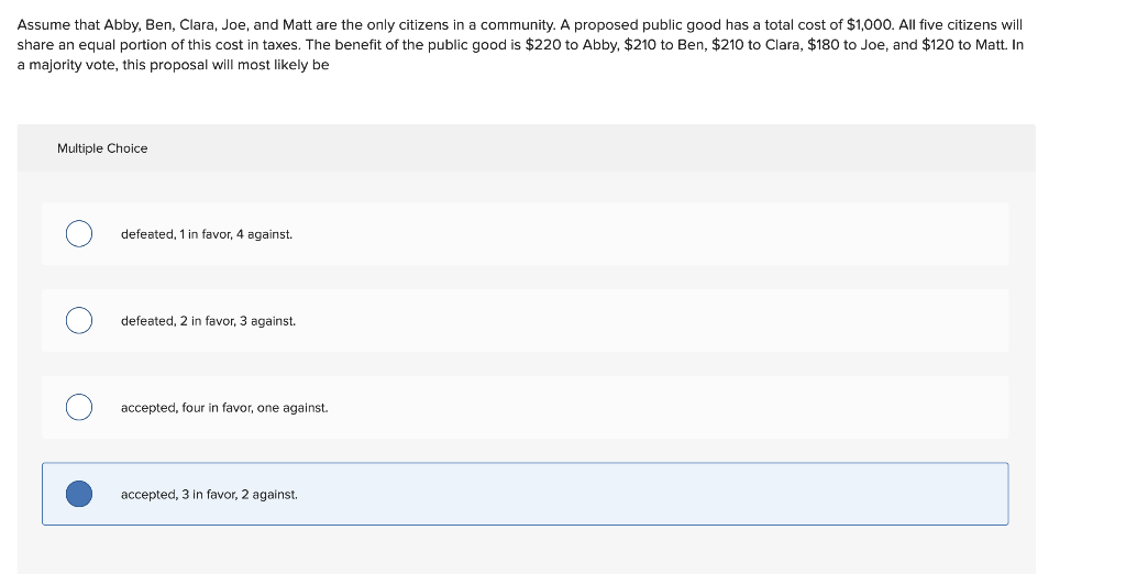 Solved Assume that Abby, Ben, Clara, Joe, and Matt are the | Chegg.com