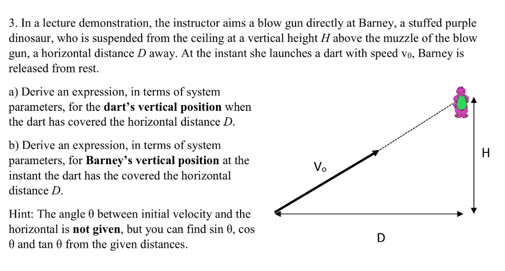 Solved 3. In a lecture demonstration, the instructor aims a | Chegg.com