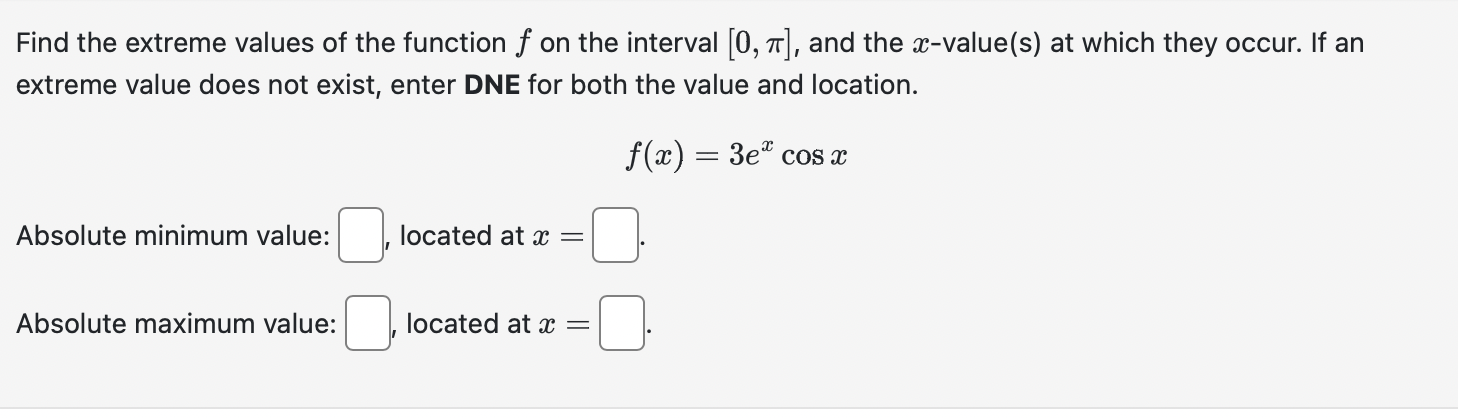 Solved Find the extreme values of the function f on the | Chegg.com