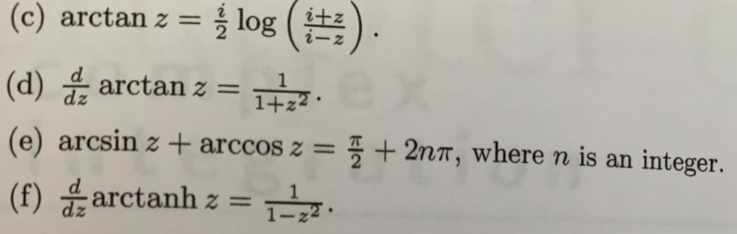Solved tz (c) arctan z = į log (1+z). (d) di arctan z = | Chegg.com