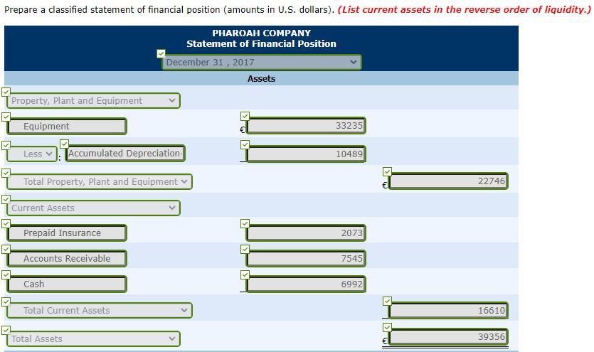 Solved The completed financial statement columns of the | Chegg.com