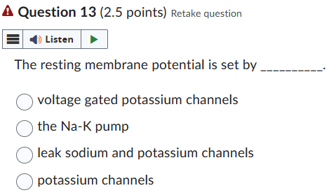 Solved Question 13 ( 2.5 ﻿points) ﻿Retake questionThe | Chegg.com