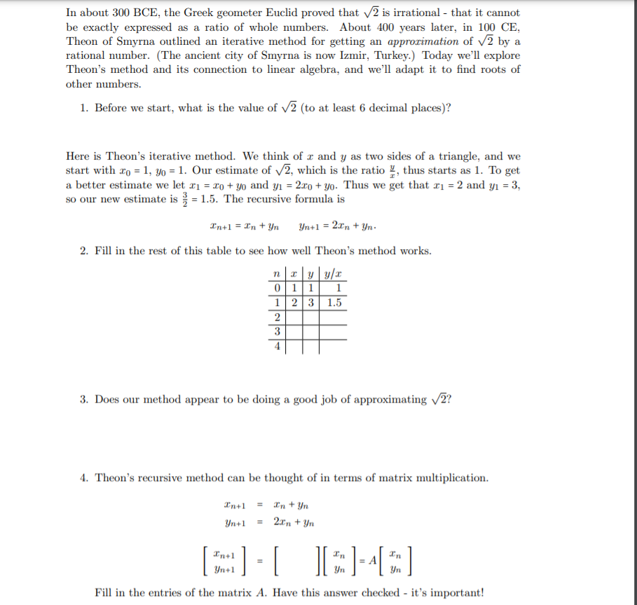 Solved In about 300 BCE, the Greek geometer Euclid proved | Chegg.com