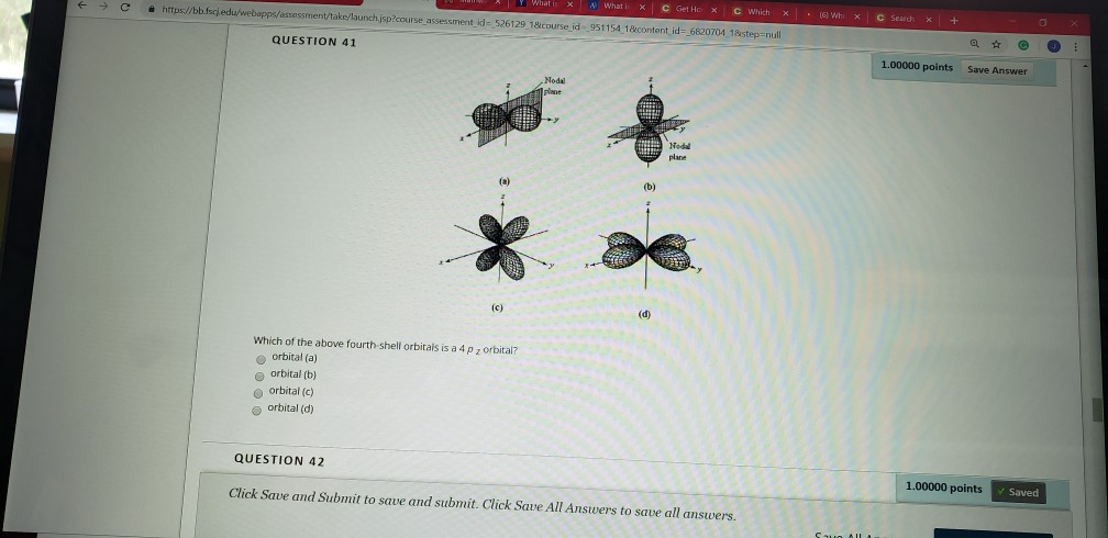 Solved which of the above fourth-shell orbitals is a 4pz | Chegg.com