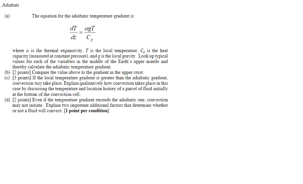 Adiabats (a) The equation for the adiabatic | Chegg.com
