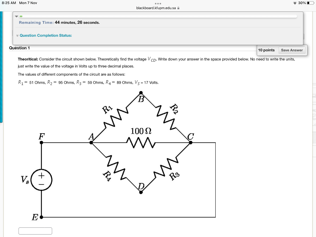 [Solved]: Theoritical: Consider the circuit shown below. T