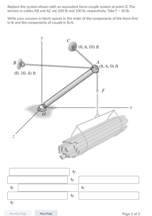 Solved Replace the system shown with an equivalent | Chegg.com