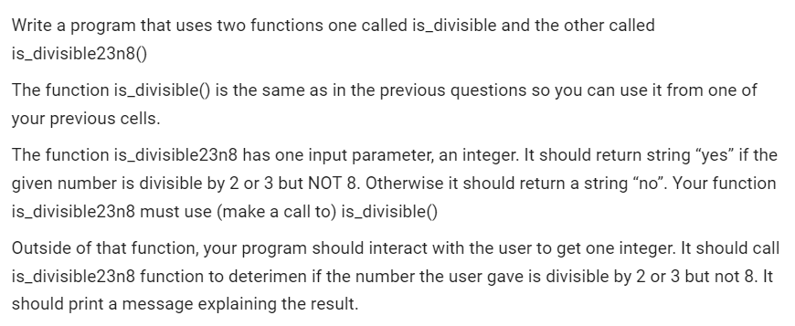 Solved Write a program that uses two functions one called | Chegg.com