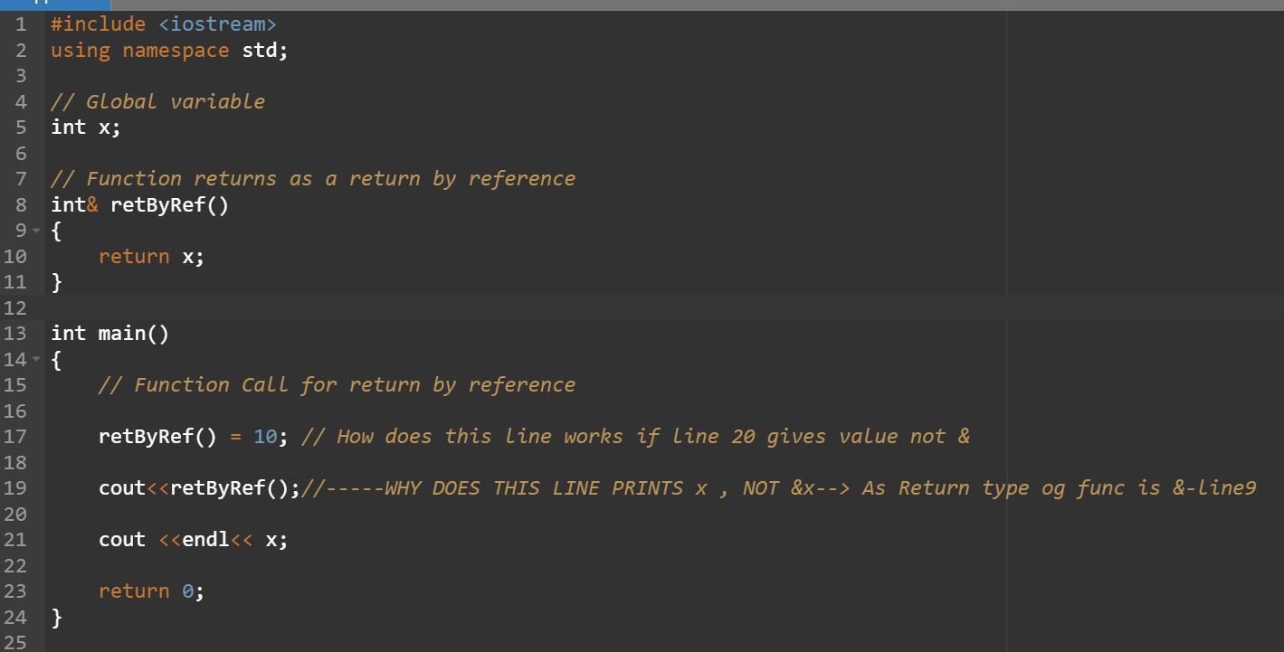 Solved Explain: 1) If line 17 assigns value (10) to x that | Chegg.com