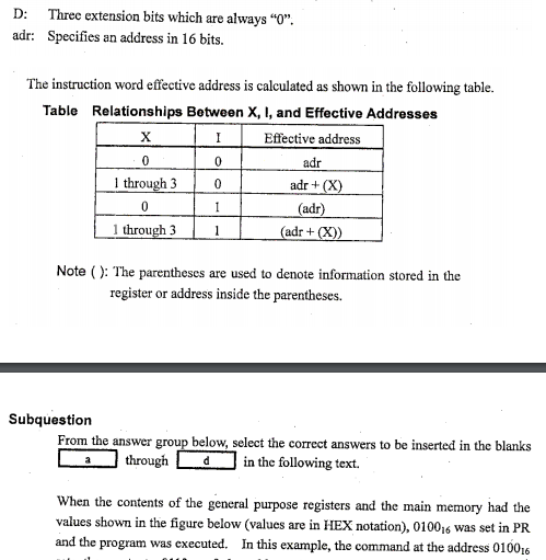 Solved Read the following text regarding the execution of an | Chegg.com