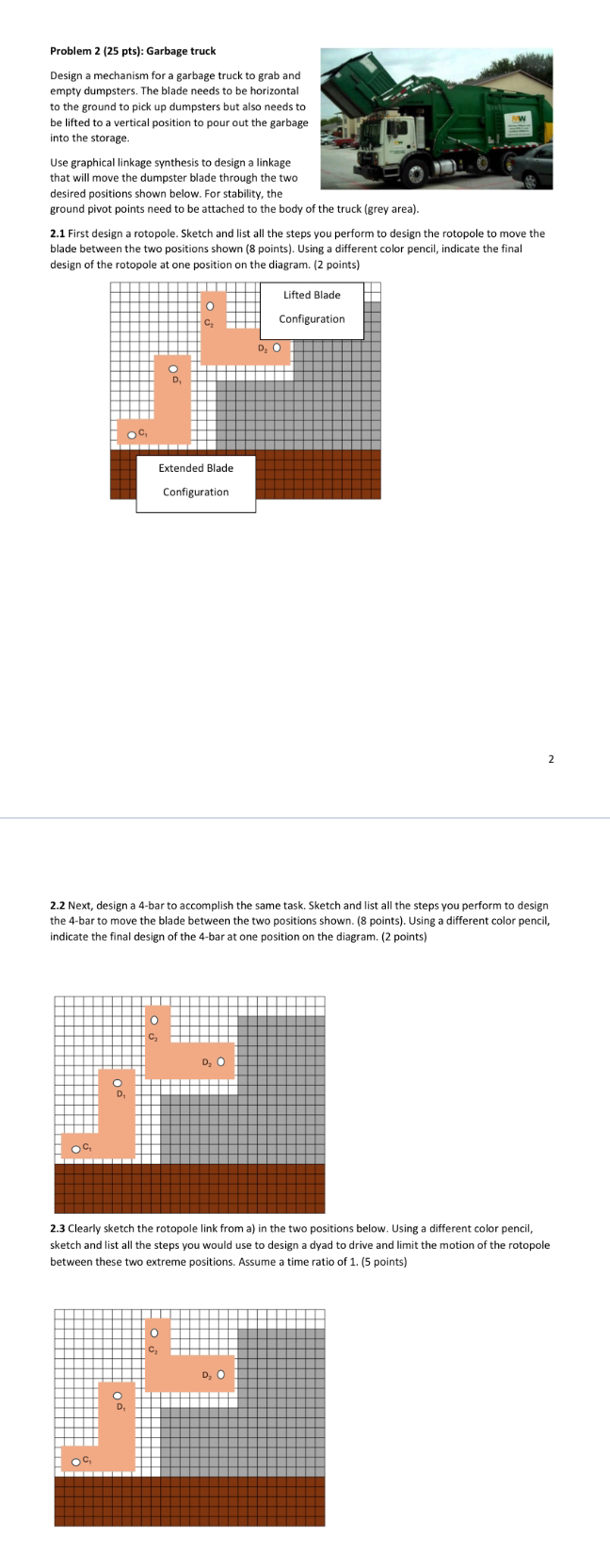 Solved 2.2 ﻿Next, design a 4-bar to accomplish the same | Chegg.com