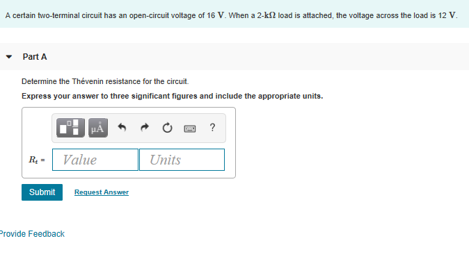 Solved A certain two-terminal circuit has an open-circuit | Chegg.com