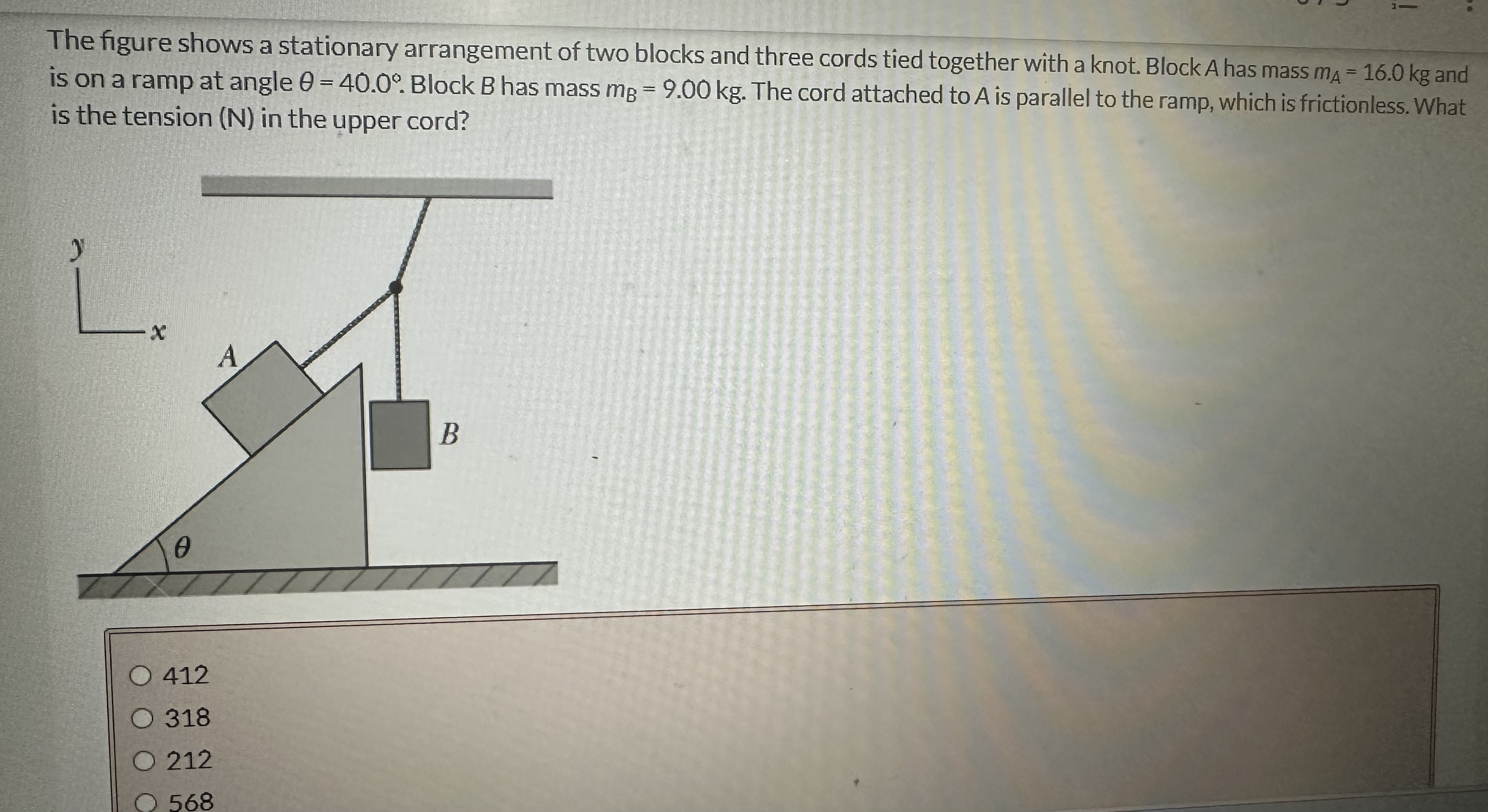 Solved The figure shows a stationary arrangement of two | Chegg.com