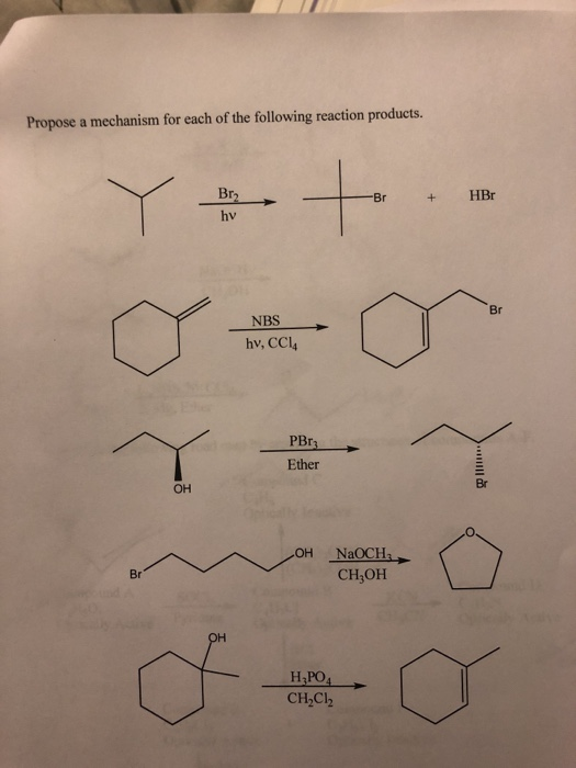 Solved Propose a mechanism for each of the following | Chegg.com