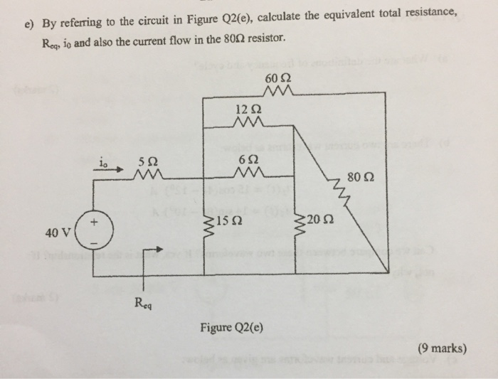 Solved By referring to Figure Q1(e), determine the voltage, | Chegg.com