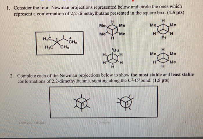 Solved Consider the four Newman projections represented | Chegg.com