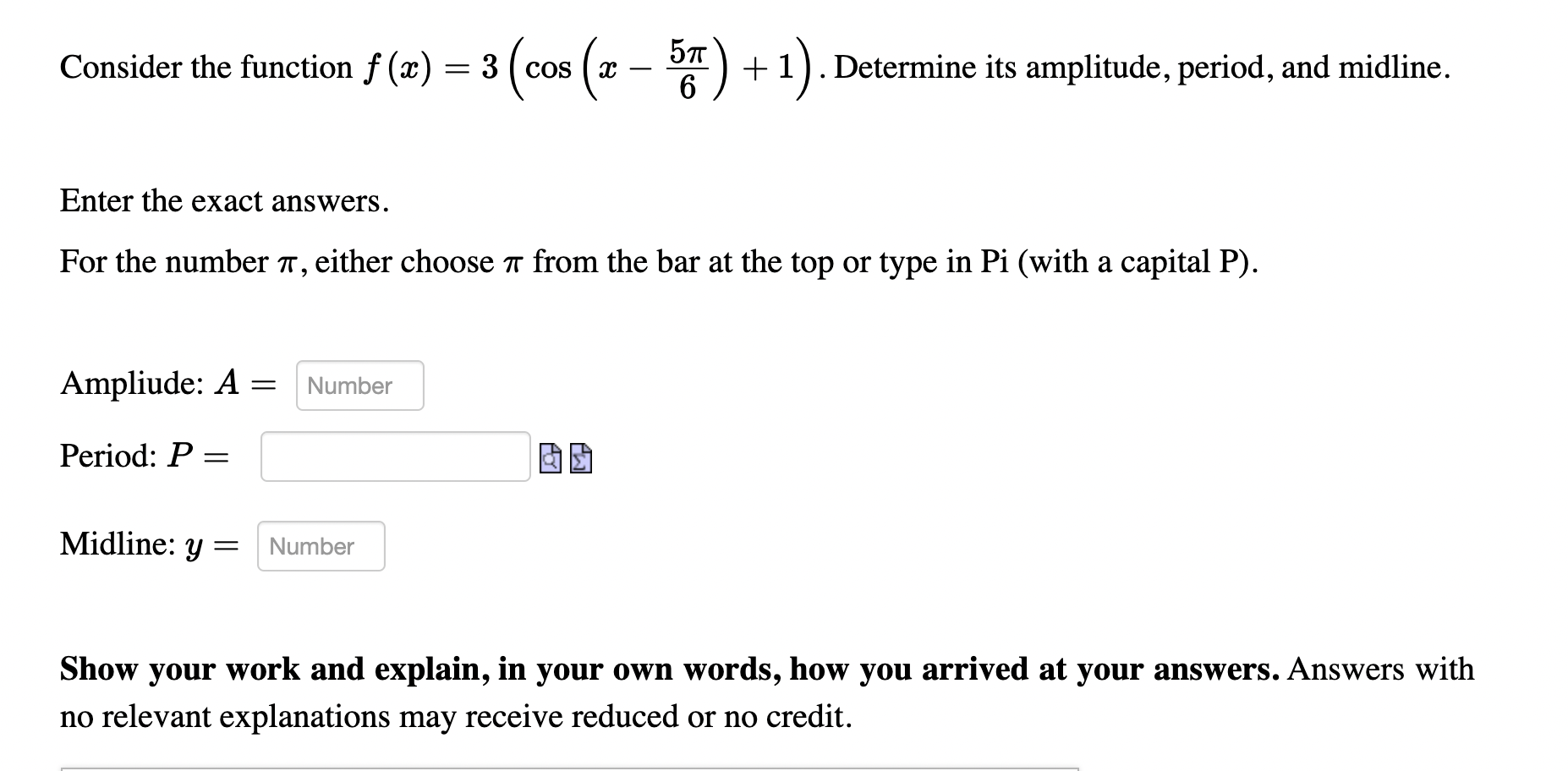 Solved Consider the function f (2) = 3 = 3 (cos (2 (2 – 57) | Chegg.com