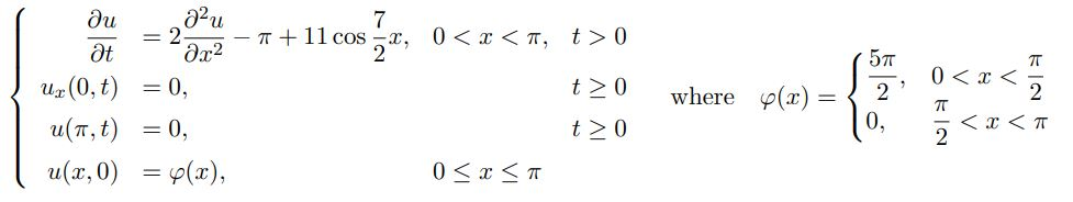 Solved This is a Nonhomogeneous Heat Problem with | Chegg.com