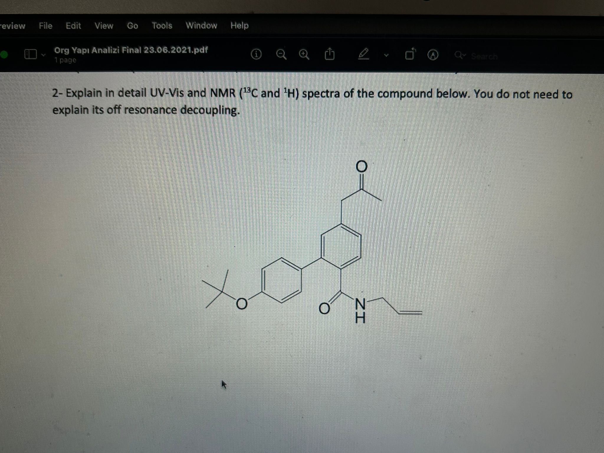 Solved ?13C ﻿and {:?1H) ﻿spectra of ﻿the compound below. You | Chegg.com