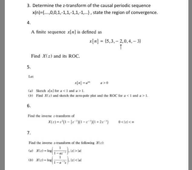 Solved 3. Determine the z-transform of the causal periodic | Chegg.com
